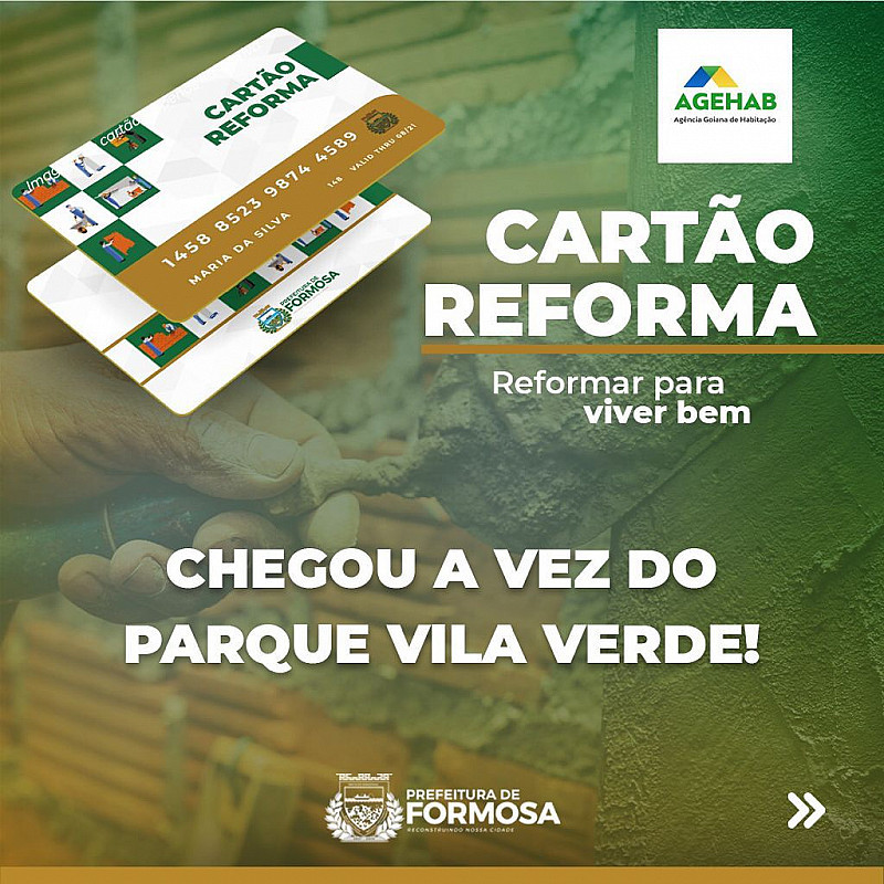 Prefeitura anuncia inscrições para o Cartão Reforma: agora e a vez do ...